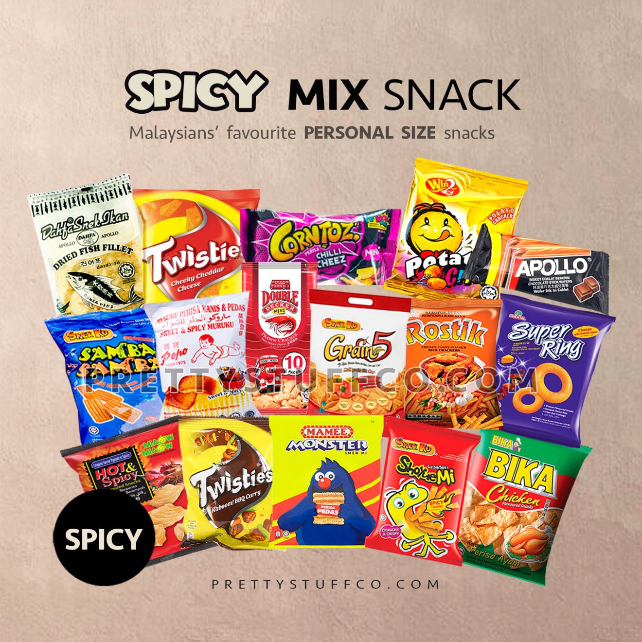 SPICY SNACK MIX (VARIETY SPICY SNACKS) – www.prettystuffco.com
